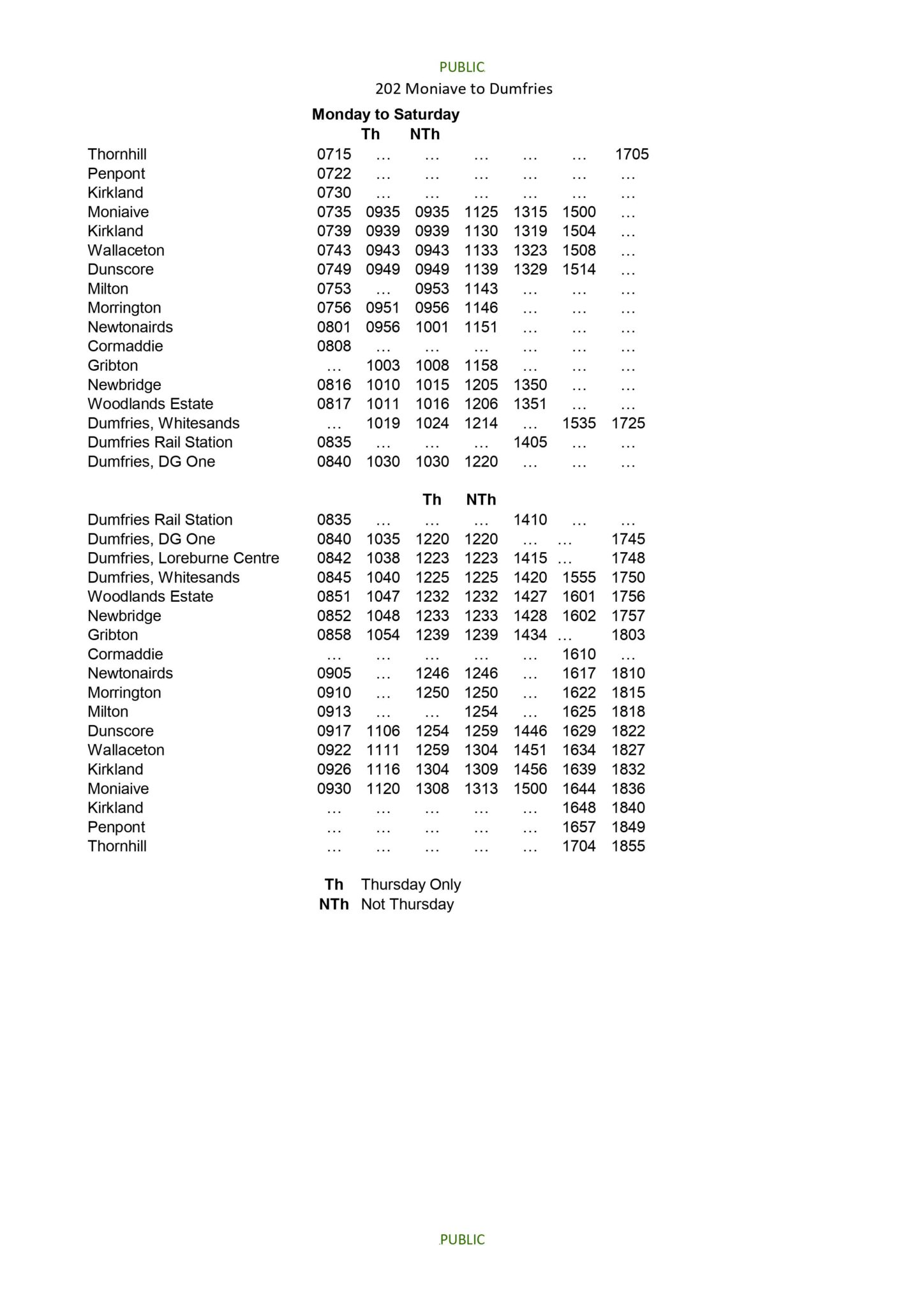 Bus Timetable Welcome To Dunscore bus-timetable-welcome-to-dunscore